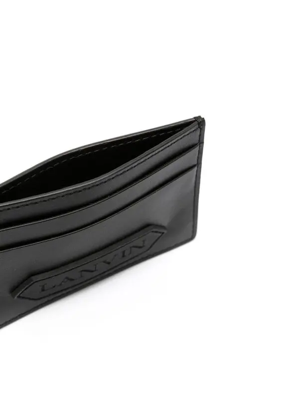 LANVIN Logo-patch Leather Cardholder