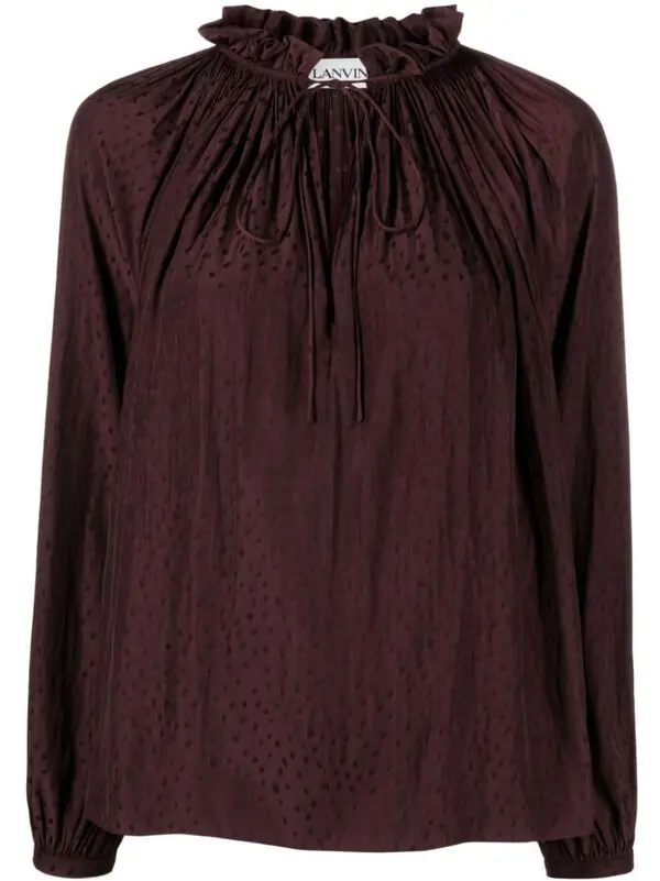 LANVIN Ruffle-detailed Flared Blouse