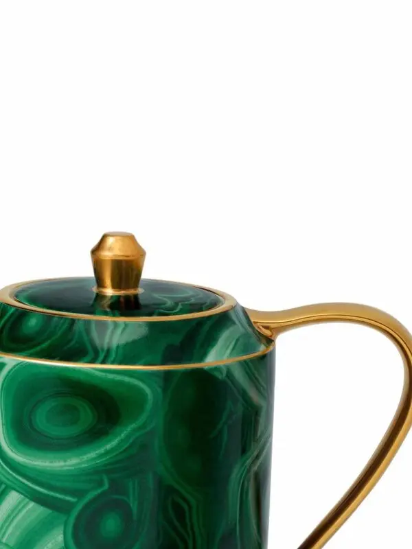 L'Objet Malachite Porcelain Teapot