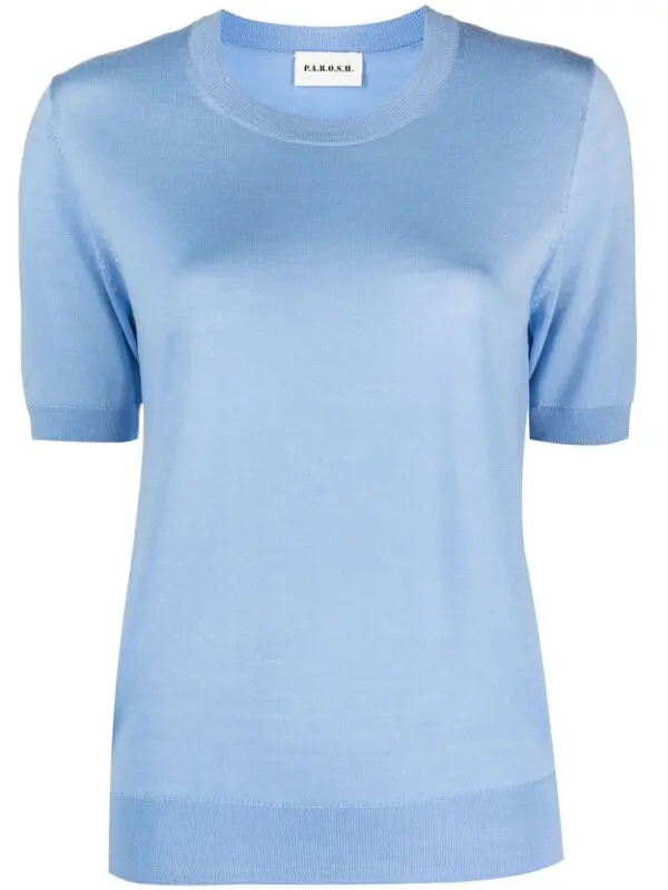 P.a.r.o.s.h Fine-knit Short-sleeve Jumper