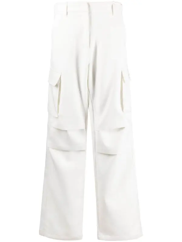 Coperni Wide-leg Cargo Trousers - White
