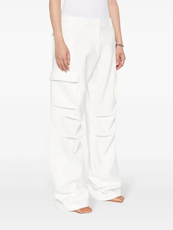 Coperni Wide-leg Cargo Trousers - White