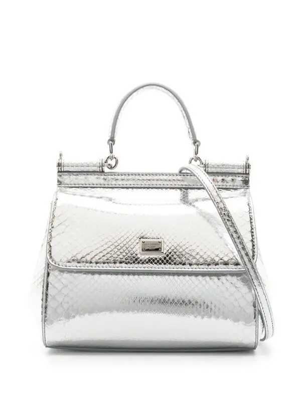 Dolce & Gabbana Sicily Metallic Tote Bag