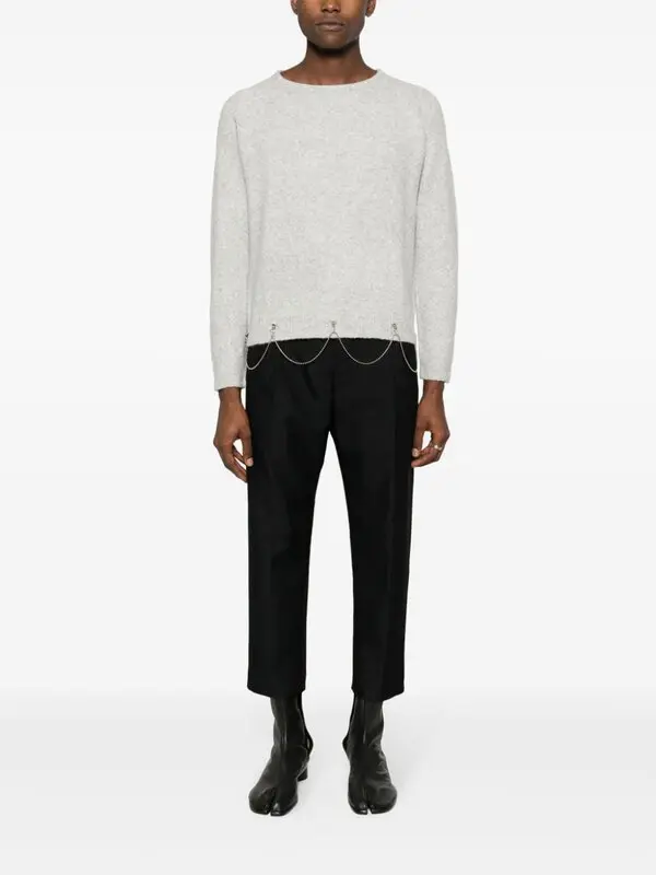 Random Identities Crystal-embellished Wool-blend Jumper