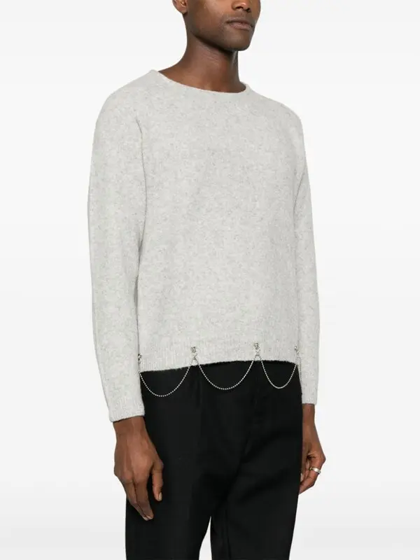 Random Identities Crystal-embellished Wool-blend Jumper
