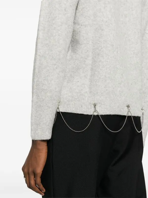 Random Identities Crystal-embellished Wool-blend Jumper