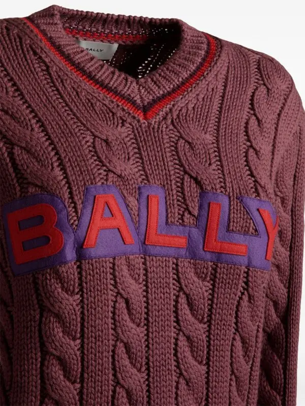 Bally Logo-appliqué Merino Wool Jumper