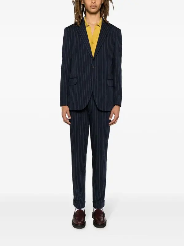 Polo Ralph Lauren Logo-patch Pinstripe Blazer