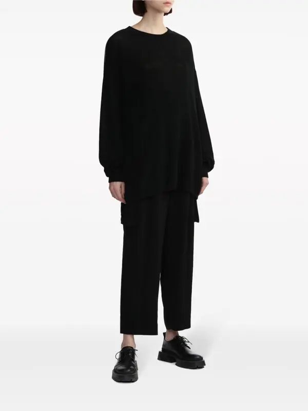 Y’s Pleated High-waisted Cargo Trousers