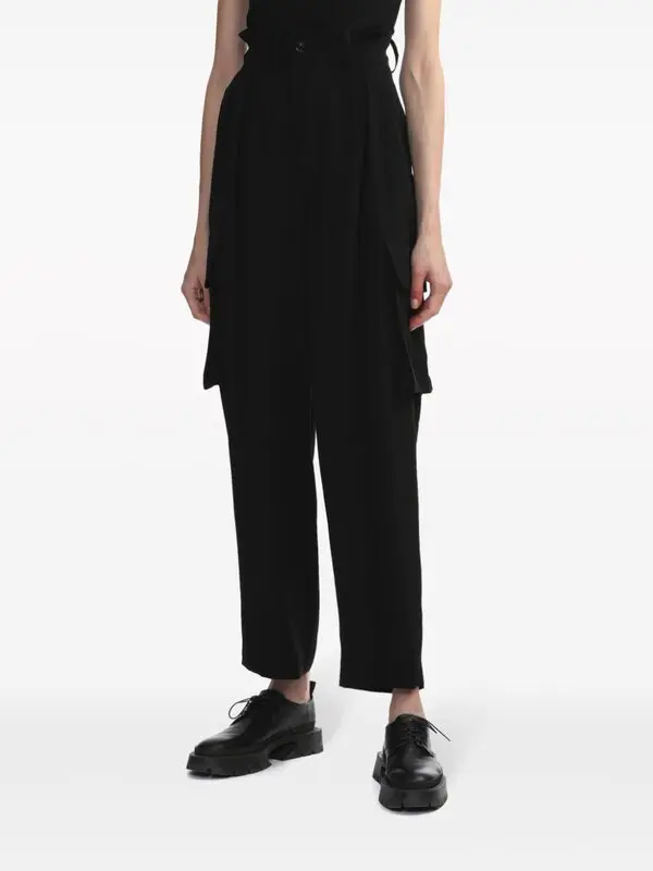 Y’s Pleated High-waisted Cargo Trousers