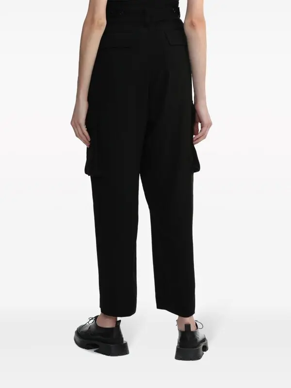 Y’s Pleated High-waisted Cargo Trousers
