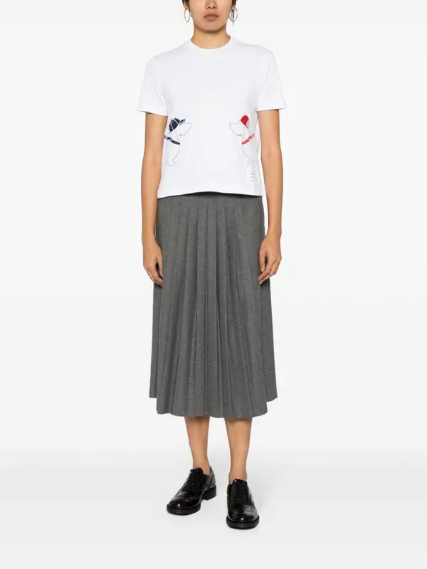Thom Browne Dog-embroidered T-shirt