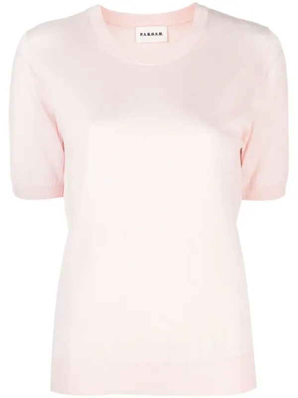 P.a.r.o.s.h Linfa Short-sleeve Fine-knit Top