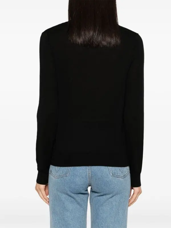 P.a.r.o.s.h Fine-knit V-neck Top - Black