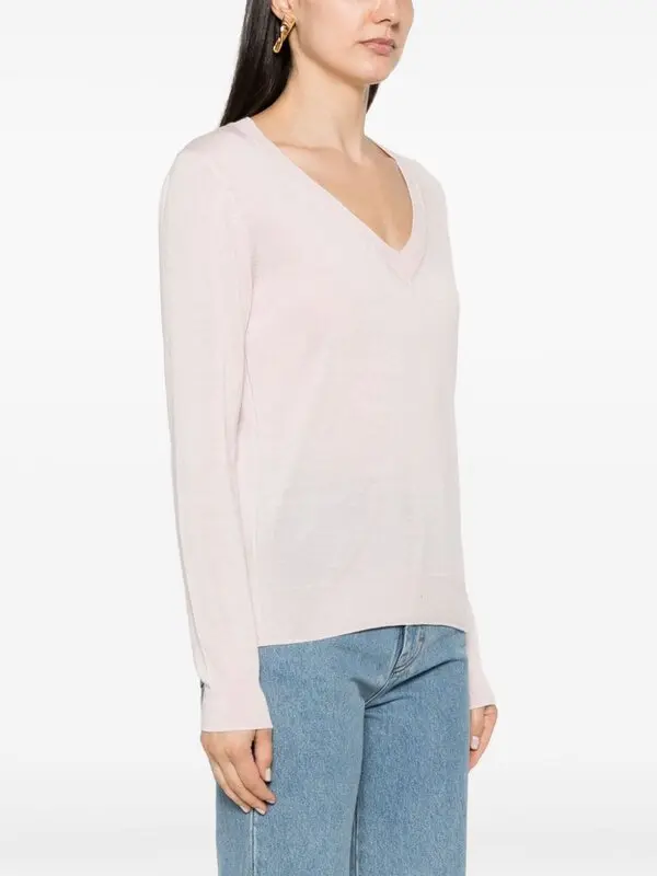 P.a.r.o.s.h Fine-knit V-neck Top - Pink