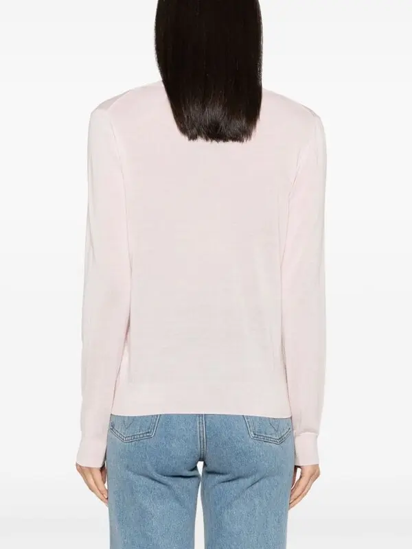 P.a.r.o.s.h Fine-knit V-neck Top - Pink