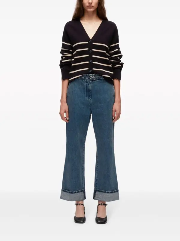 3.1 Phillip Lim Belted Flared Jeans - Blue