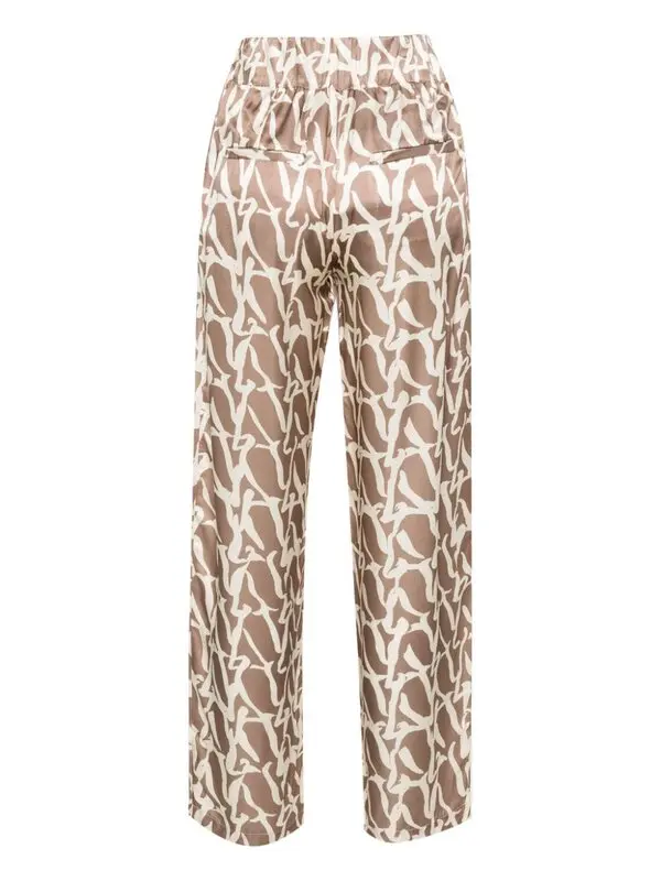 AERON Aurora Monogram-print Drawstring Trousers