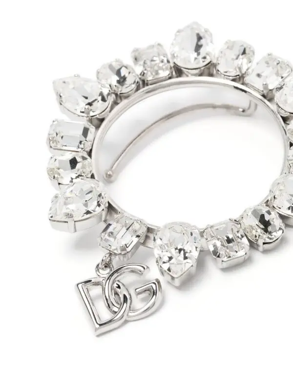 Dolce & Gabbana Crystal-embellished Ear Cuff - Silver