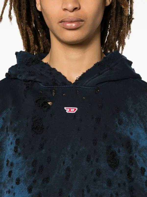 DIESEL® S-boxt Distressed Hoodie