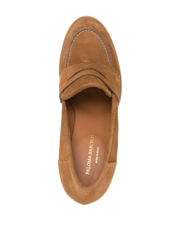 PALOMA BARCELO Mabel 125mm Suede Pumps - Brown
