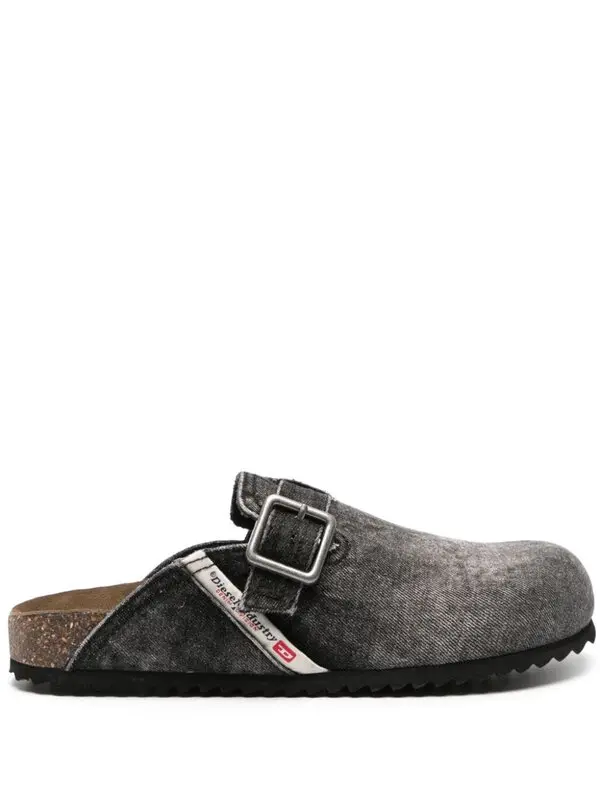 Diesel D-Woodstock Denim Clogs In Black - 40% Off | Editorialist