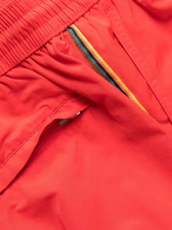 Paul Smith Stripe-detail Swim Shorts - Red