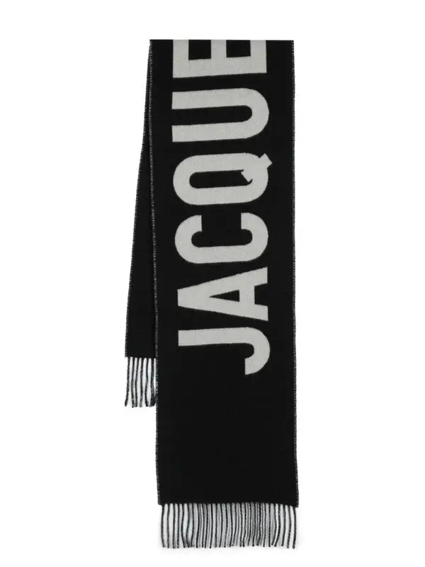 Jacquemus L'echarpe Virgin-wool Scarf - Black