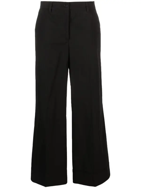 P.a.r.o.s.h High-waisted Wide-leg Trousers - Black