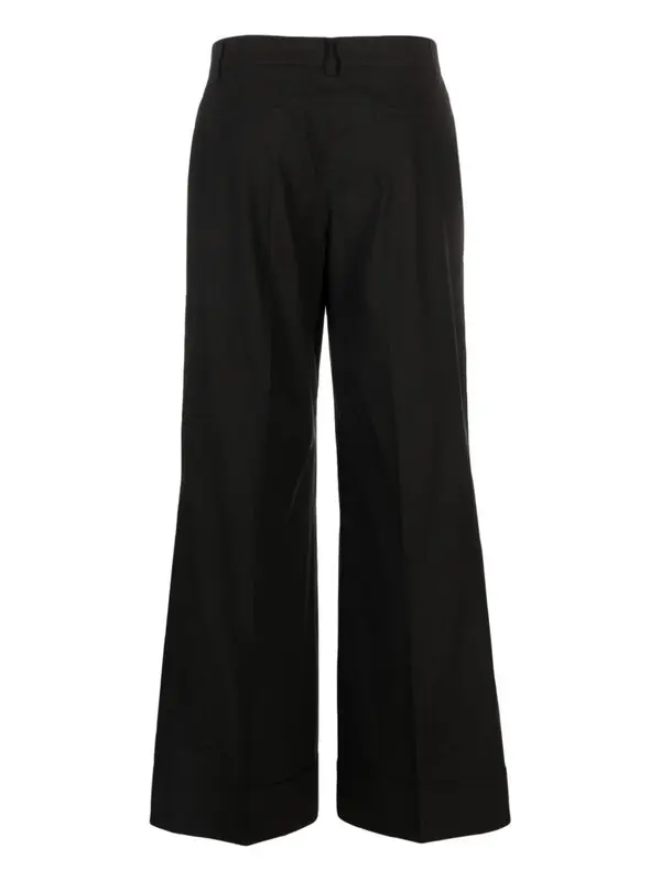 P.a.r.o.s.h High-waisted Wide-leg Trousers - Black