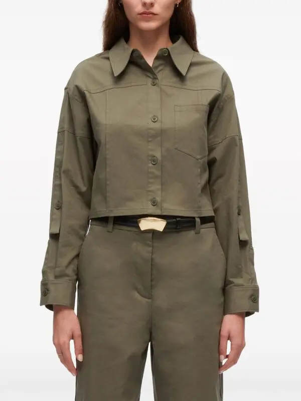 3.1 Phillip Lim Long-sleeve Cropped Shirt