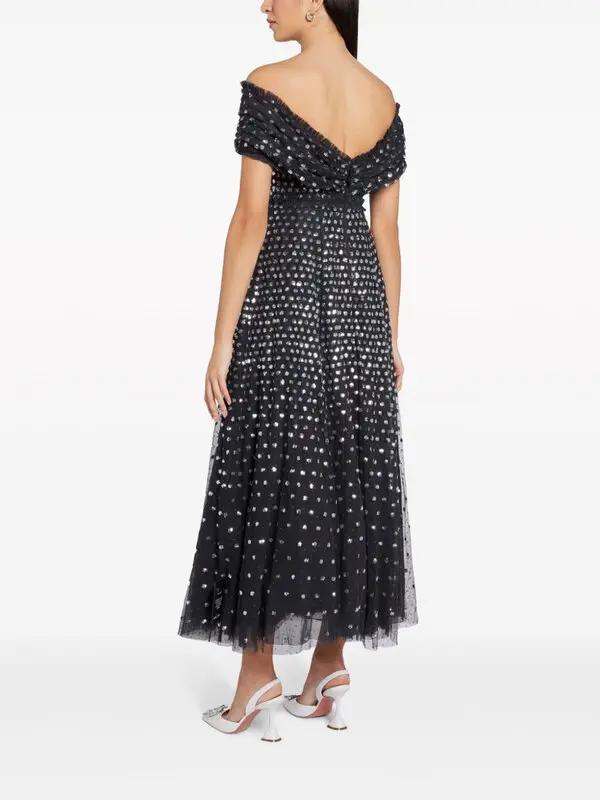 NEEDLE & THREAD Grace Gloss Off-shoulder Gown