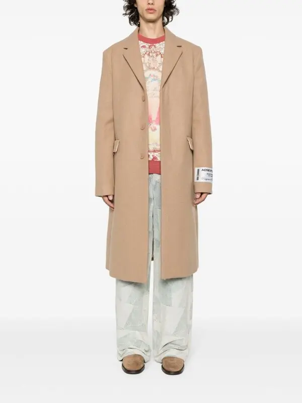 Acne Studios Single-breasted Wool Blend Coat