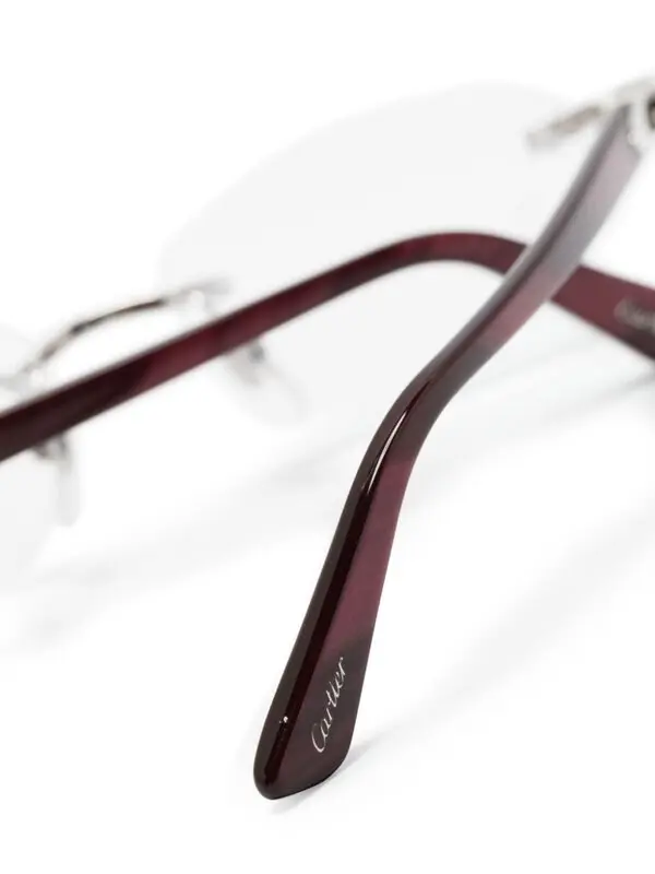 Cartier Rimless Rectangle-frame Glasses