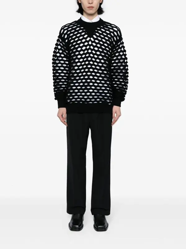 Junya Watanabe Laser-cut Detail Crew-neck Jumper