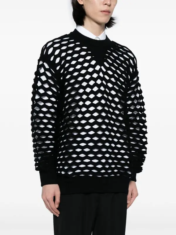 Junya Watanabe Laser-cut Detail Crew-neck Jumper