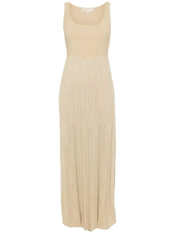 Michael Kors Metallic-threading Fine-knit Dress