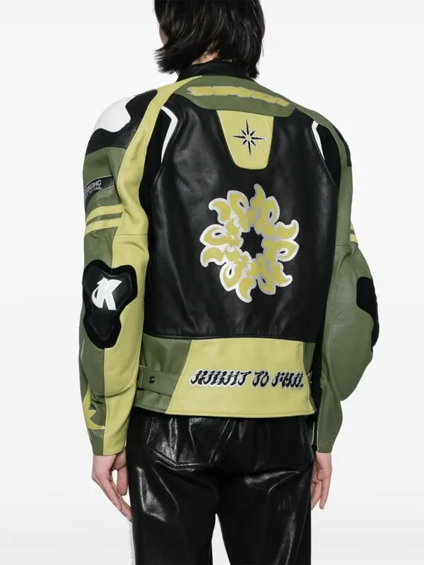 KUSIKOHC Spidi Logo-print Leather Jacket