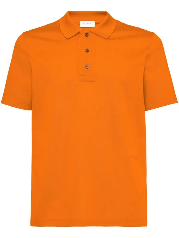 FERRAGAMO Polo-collar Cotton Polo Shirt
