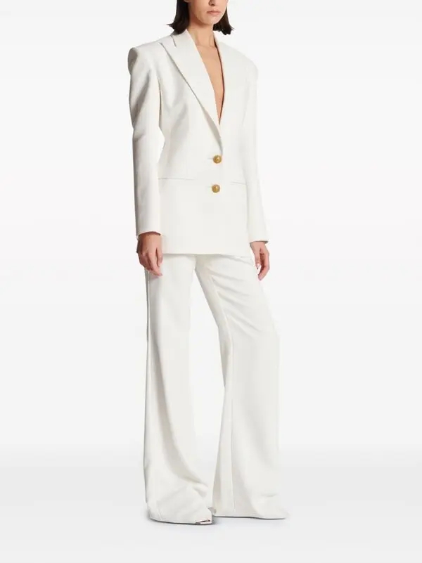 Balmain 2-button Crepe Blazer - White