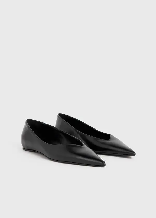 TOTEME Leather Ballerina Flats