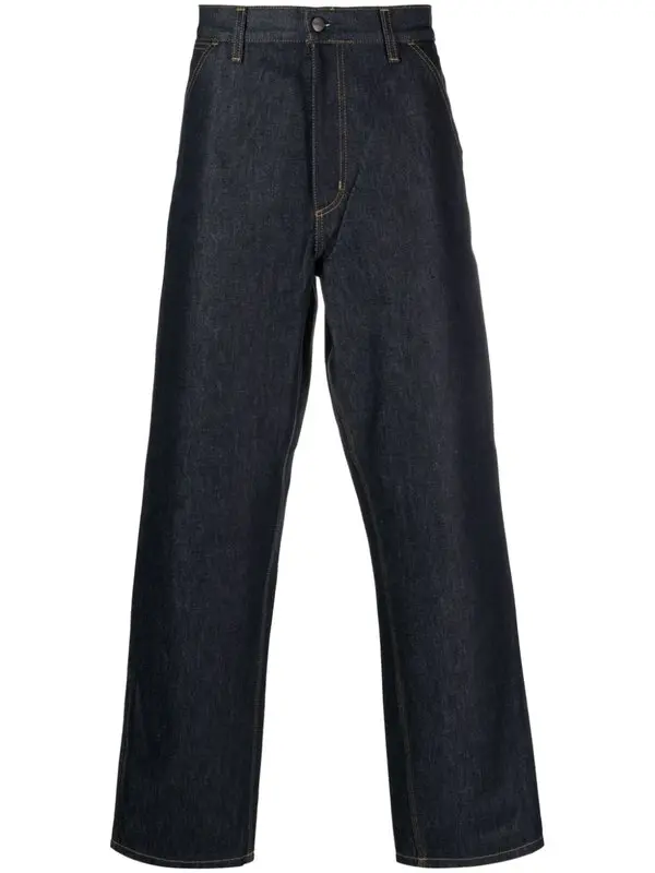 Carhartt Work In Progress Single Knee Straight Leg Jeans - Blue