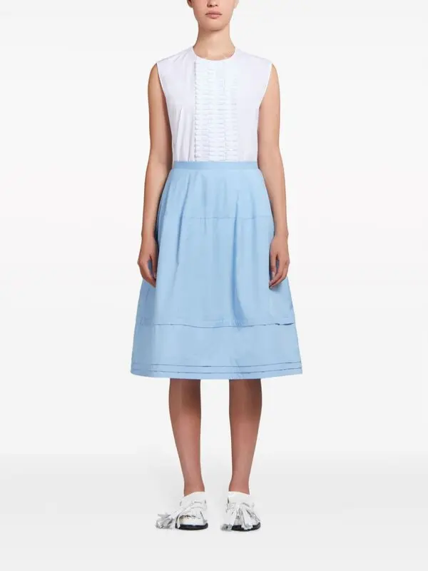 Marni A-line Pleated Midi Skirt