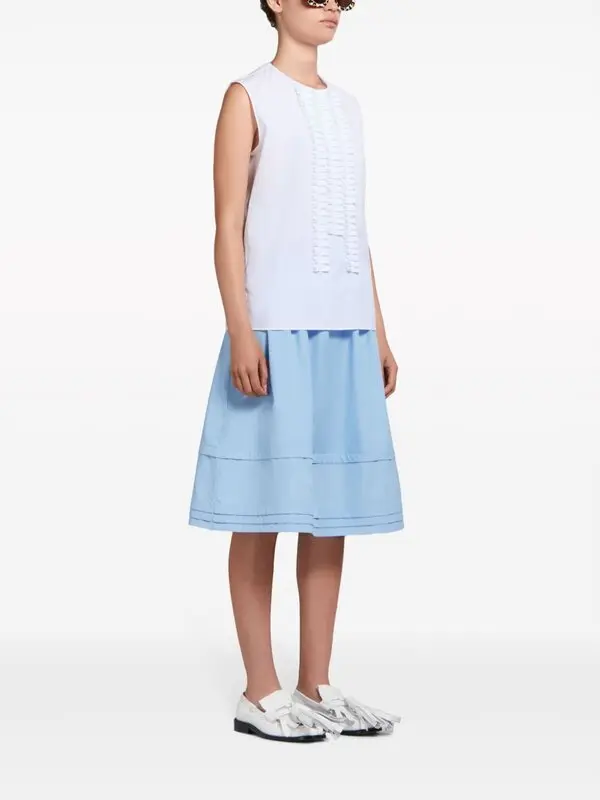 Marni A-line Pleated Midi Skirt