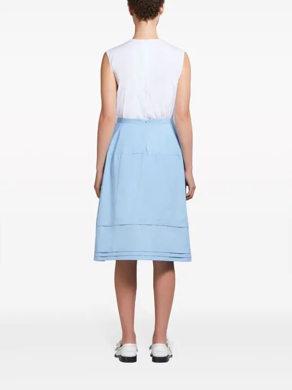 Marni A-line Pleated Midi Skirt