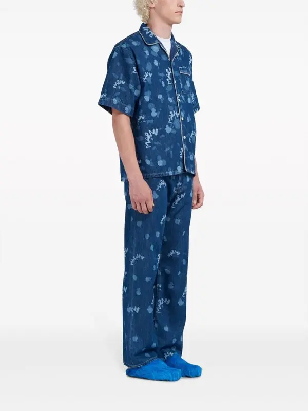 Marni Logo-print Denim Shirt