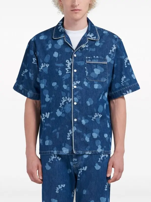 Marni Logo-print Denim Shirt