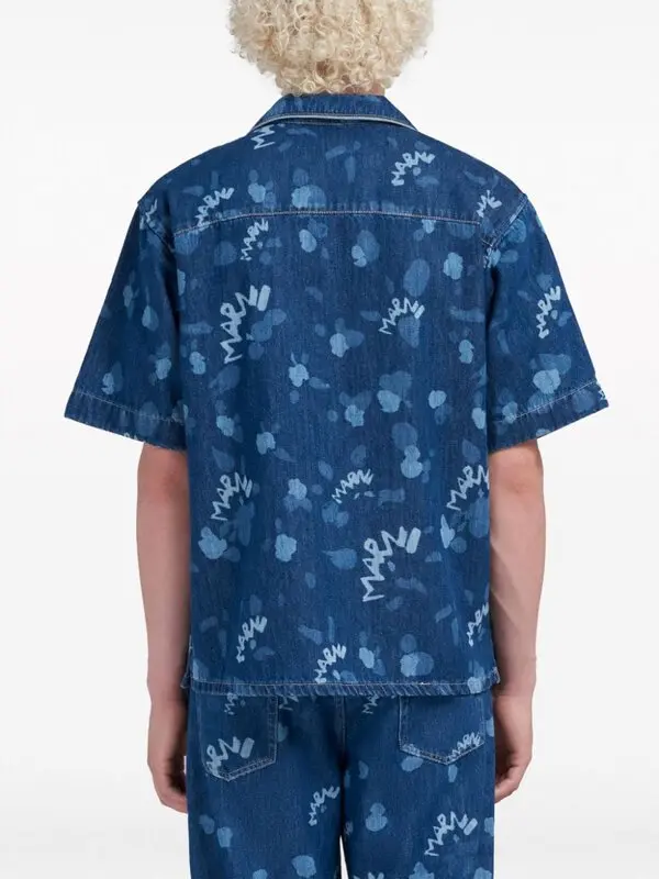Marni Logo-print Denim Shirt