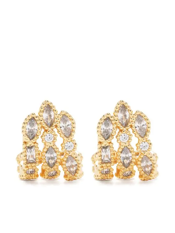 Maje Rhinestone-embellished Stud Earrings - Gold