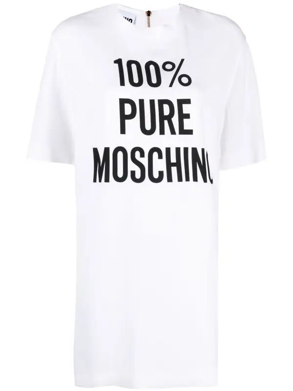 Moschino Logo-print Crepe Minidress - White